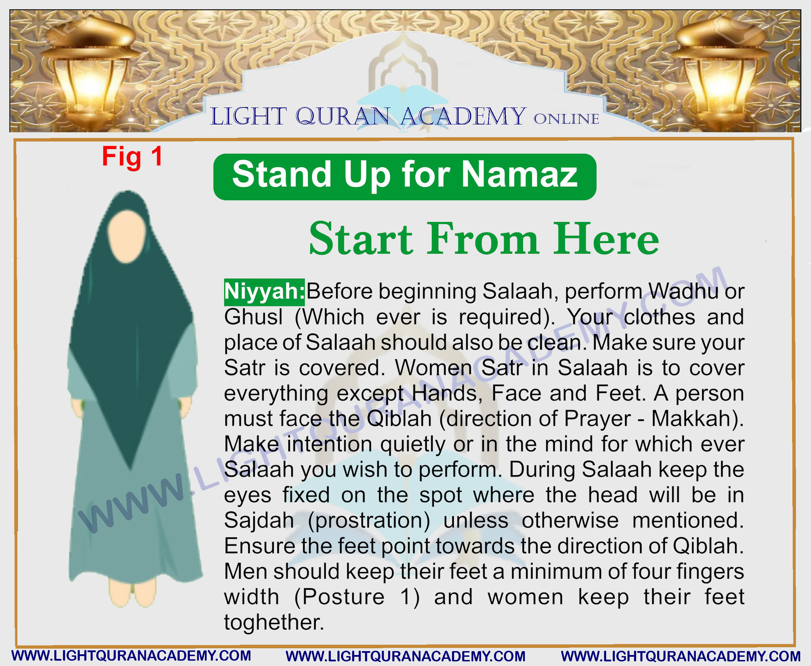 Namaz for Women with Image - Light Quran Academy